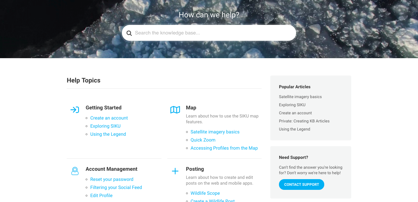 Accessing Help Files – SIKU Support Site