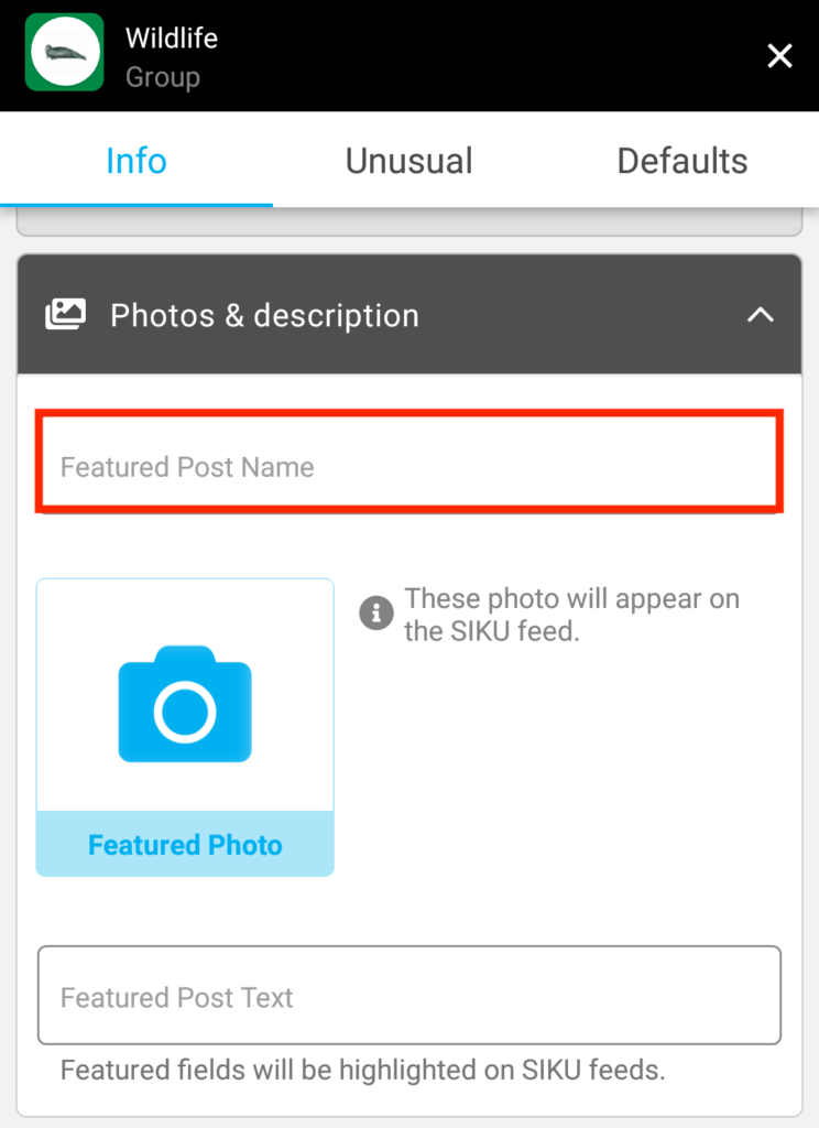 Photos & Description Panel – SIKU Support Site