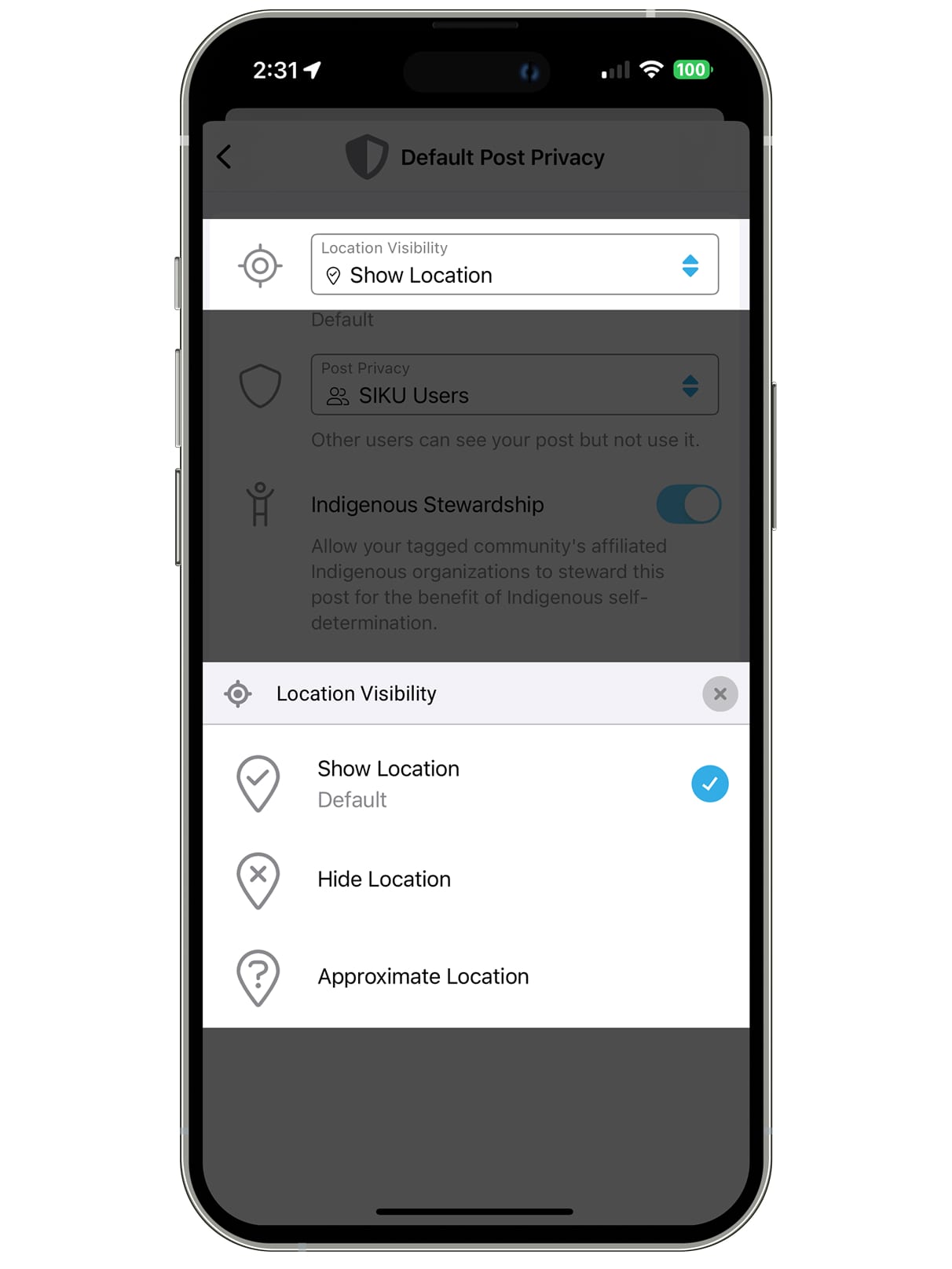 Set Default Privacy Settings – SIKU Support Site
